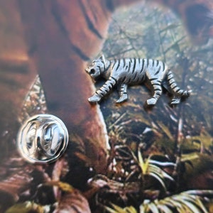 Tiger Pewter Lapel Pin- CC469- Tiger, Wildlife, Zoo, and Animal Pins - Etsy