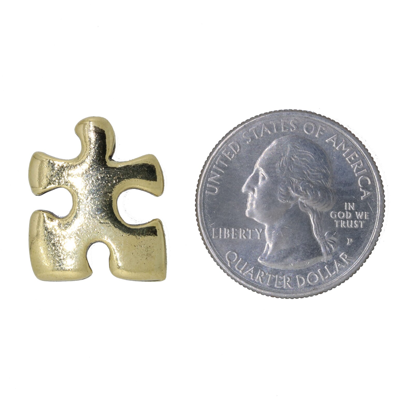 Gold Puzzle Piece Pin- CC372G- Puzzle Piece, Jigsaw Puzzle, Essential ...
