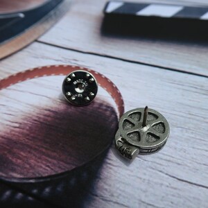 Film Reel Lapel Pin - CC326- Motion Picture, Movies, Movie, Film, Reel ...