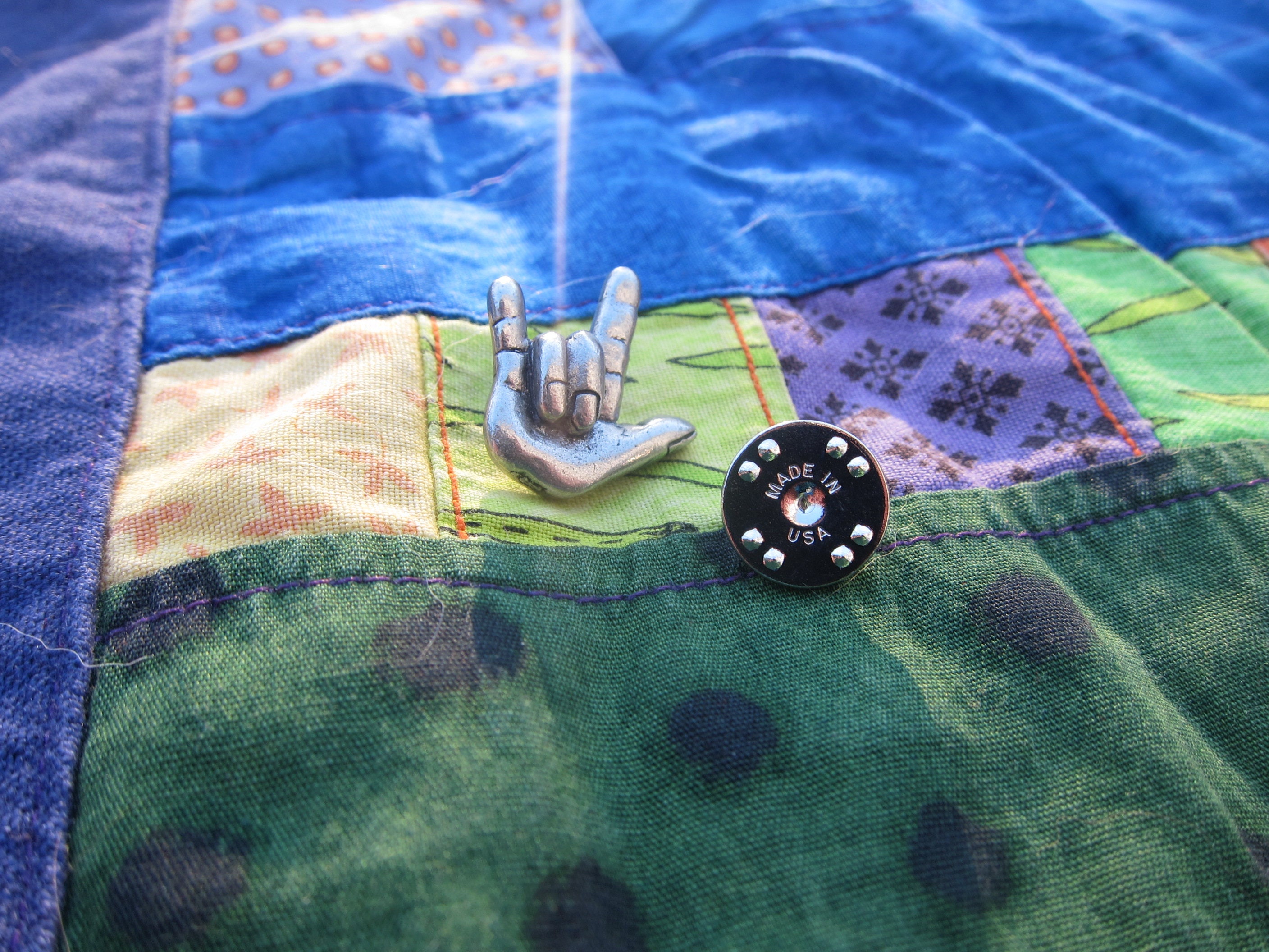 I Love You Lapel Pin CC623 I Love You Love Sign Language | Etsy