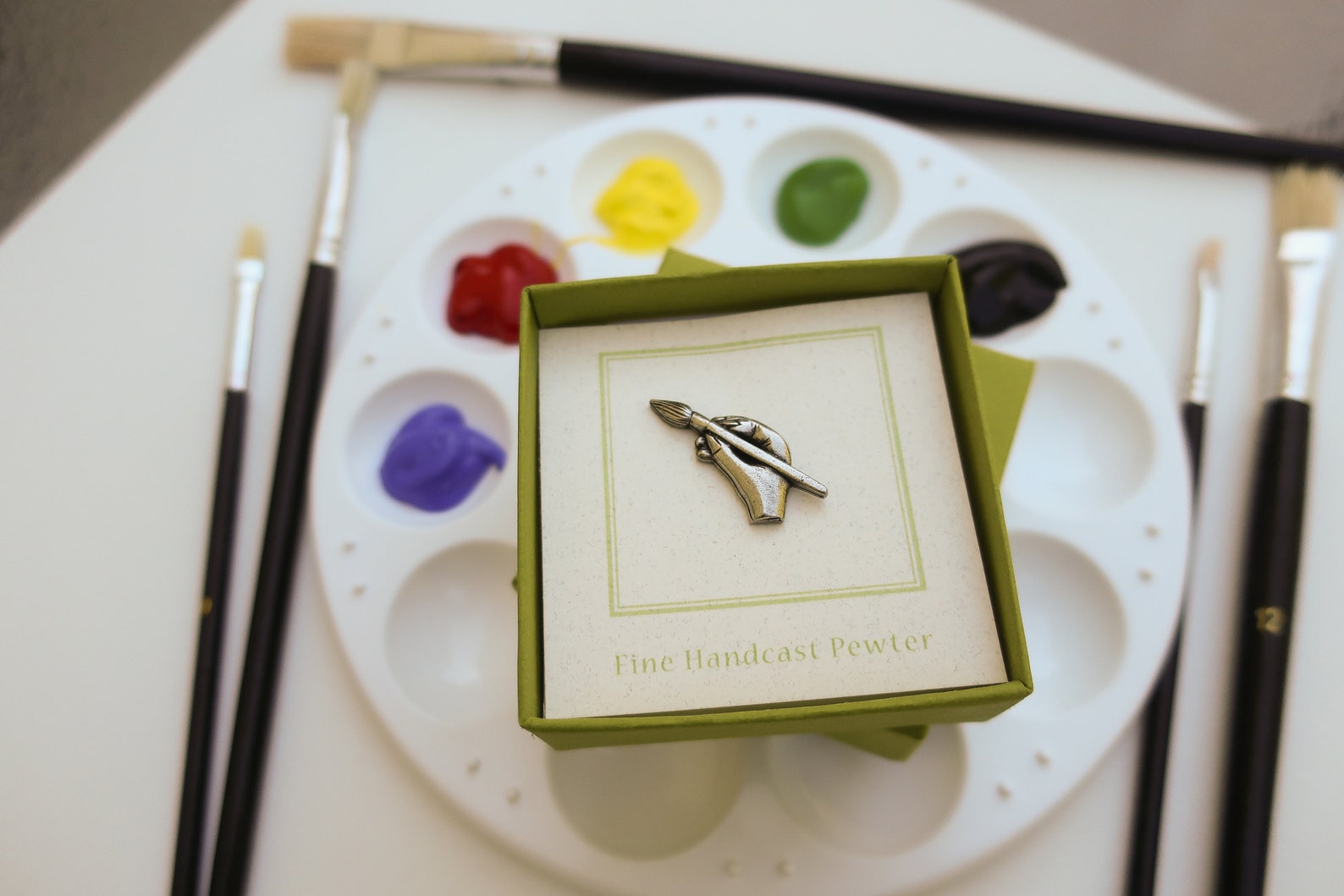 Artist Hand Lapel Pin CC559 Art Artist Painting and Art | Etsy