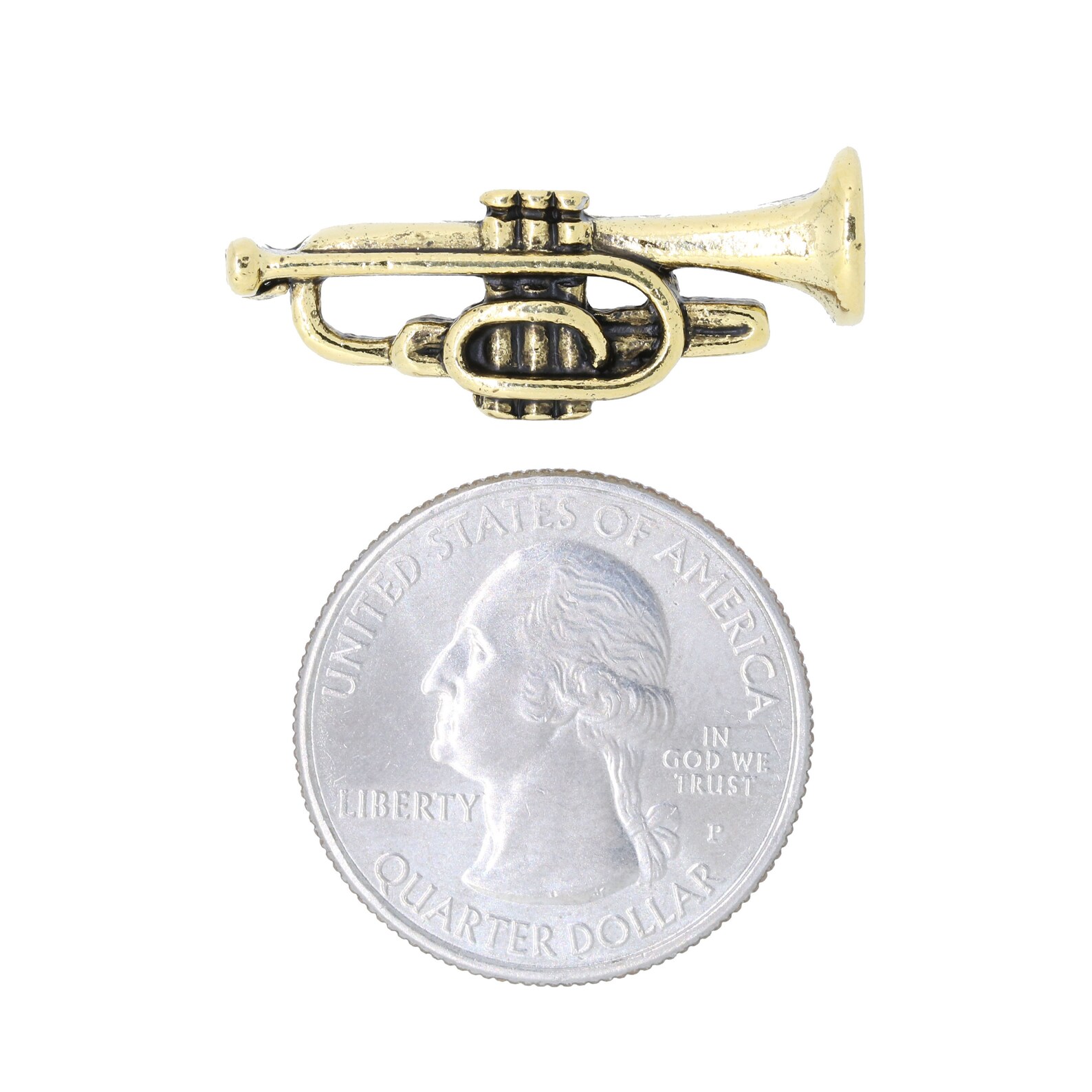 Gold Trumpet Lapel Pin-cc137g- Music Teacher, Musical Instruments, Band ...