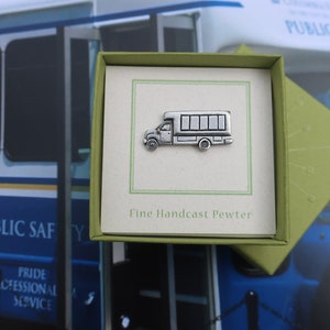 Shuttle Bus Pewter Lapel Pin- CC654- Shuttle, Transportation, Bus, and ...