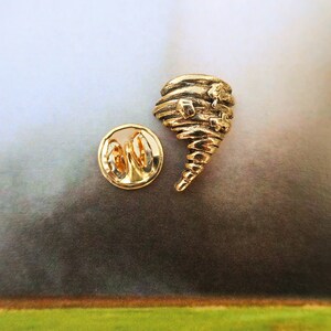 Tornado Gold Dipped Pewter Lapel Pin- CC586G- Tornado, Storm, Storm ...