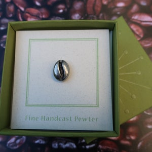 Large Coffee Bean Lapel Pin- CC482- Coffee, Espresso, and Morning Pins ...