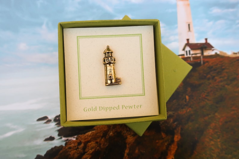 Gold Lighthouse Lapel Pin-cc284g Nautical Navigation | Etsy