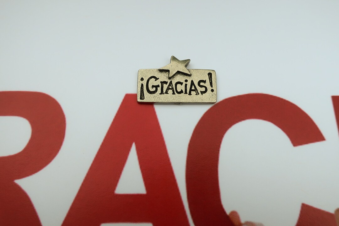Gracias Lapel Pin - CC554- Thank You and Recognition Pins - Etsy