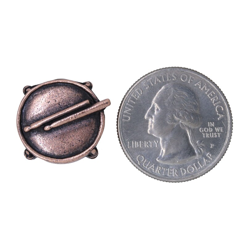 Drum With Drumsticks Copper Lapel Pin-cc339c Drum | Etsy