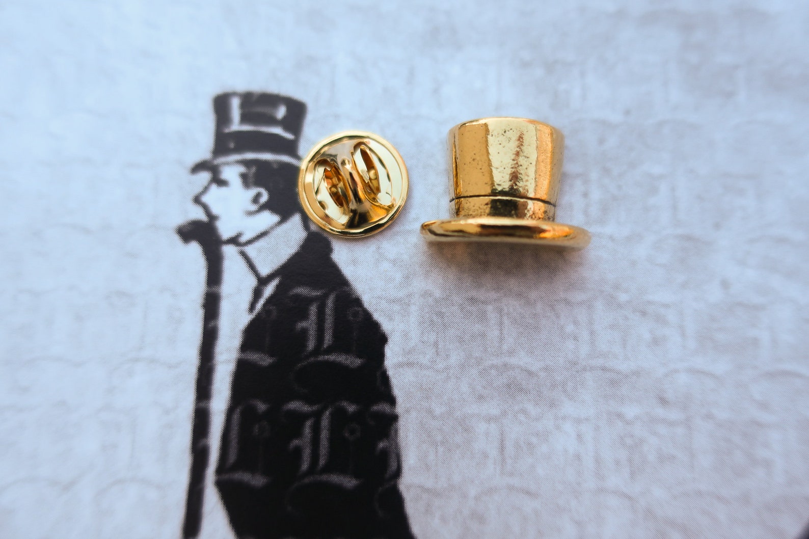 Top Hat Gold Dipped Pewter Lapel Pin- CC475G- Hats, Formal Wear ...
