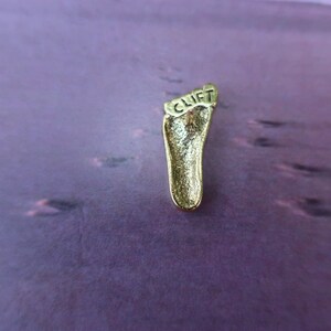 Foot Gold Dipped Pewter Lapel Pin- CC468G- Foot, Orthopedic, Footprint ...