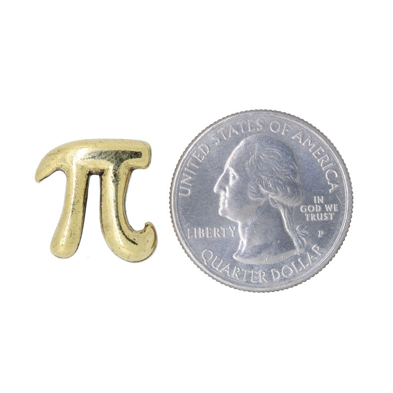 Gold Pi Lapel Pin CC295G Math Pins for Mathematicians Math | Etsy