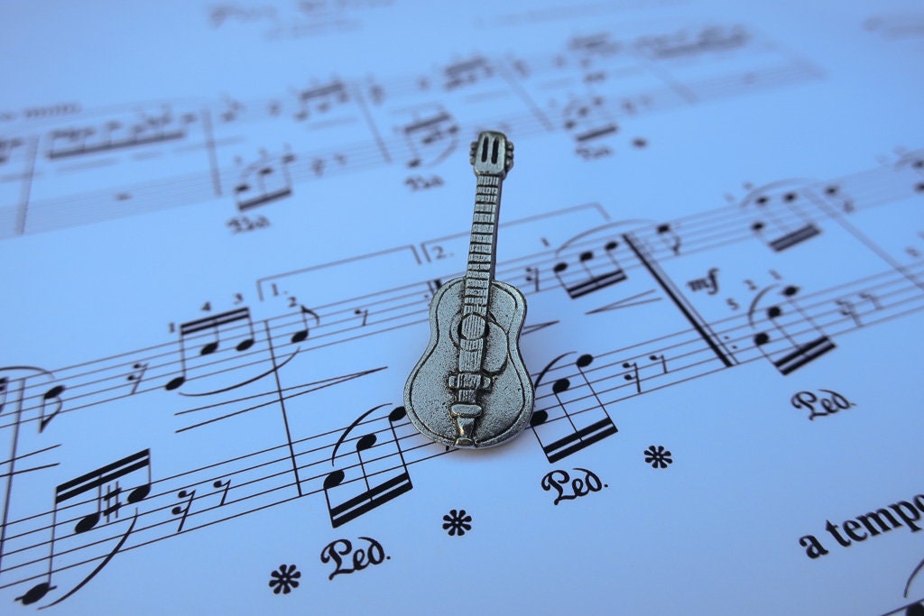 Acoustic Guitar Lapel Pin CC193 Music Band Music Teacher - Etsy