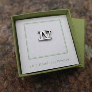 IV Pewter Lapel Pin- Cc609-roman Numerals, 4, Ancient Rome, Numbers ...