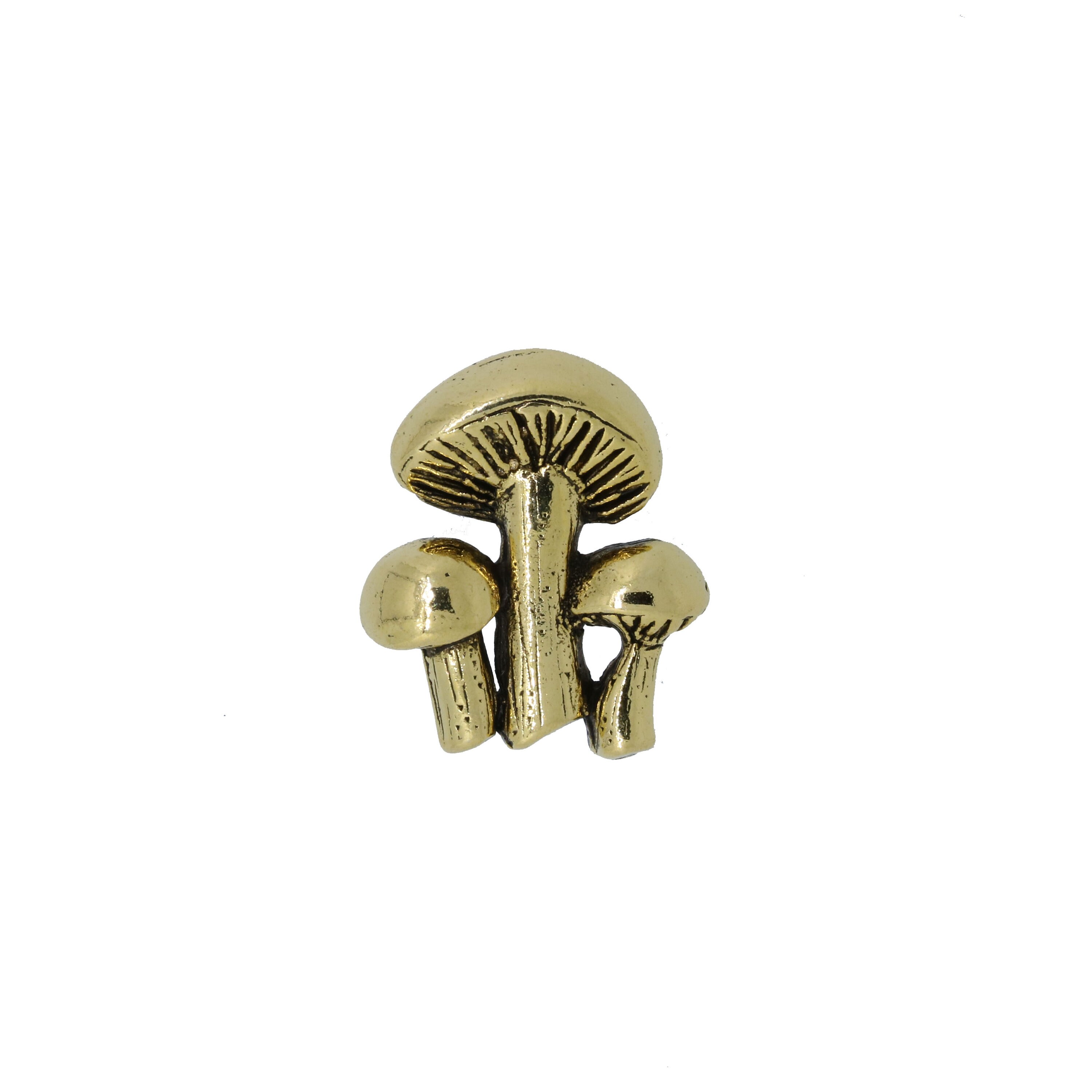 Mushrooms Gold Dipped Pewter Lapel Pin - CC533G- Fungi, Foraging, and ...