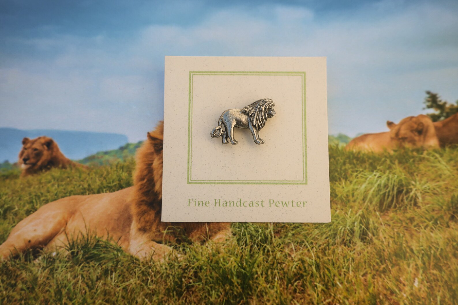 Lion Lapel Pin Cc247-safari and Zoo Animal Pewter Pins | Etsy