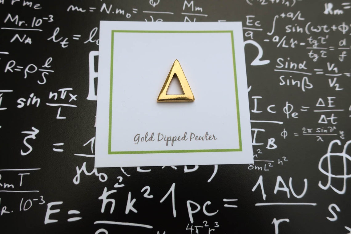 Delta Gold Dipped Pewter Lapel Pin- CC595G- Mathematics, Math Teacher ...