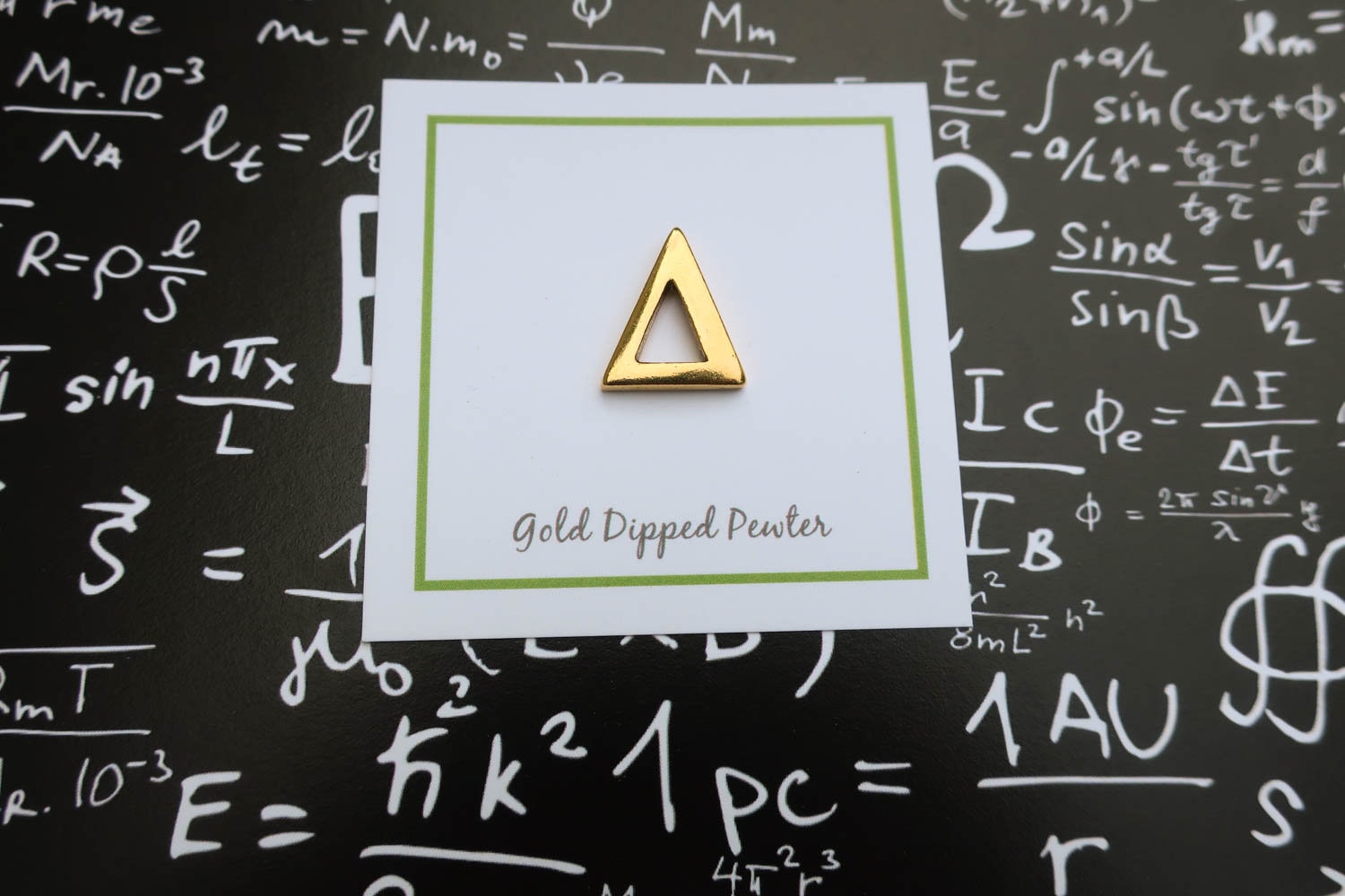 Delta Gold Dipped Pewter Lapel Pin- CC595G- Mathematics, Math Teacher ...