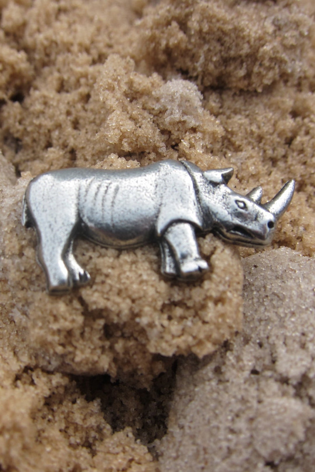 Rhinoceros Lapel Pin - CC251- Black Rhino, White Rhino, Rhino, Wildlife ...