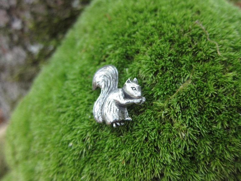 Squirrel Lapel Pin CC499 Woodland Animals and Bushy Tailed | Etsy