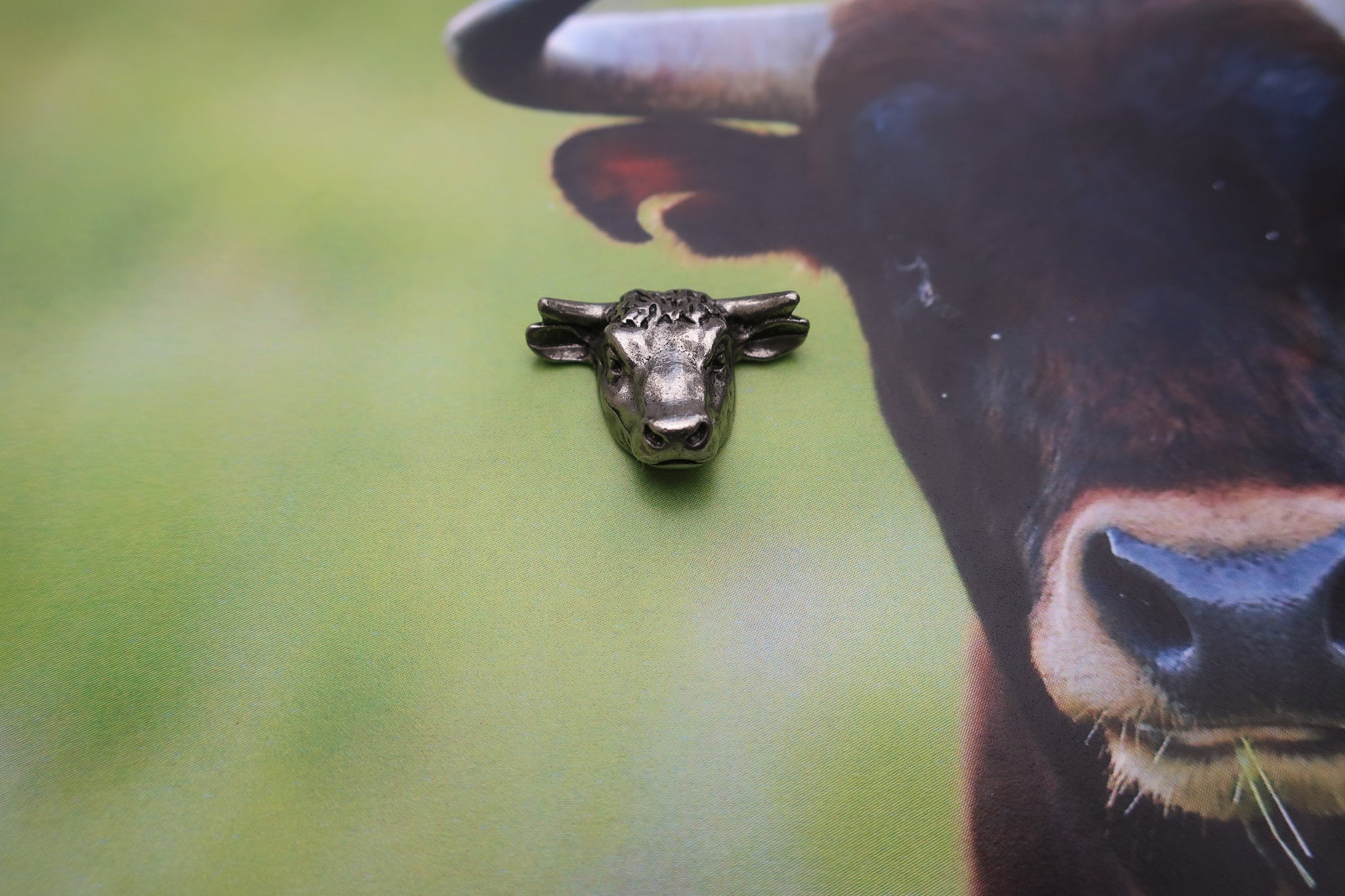 Bull Head Lapel Pin CC541 Fighting Strong Animals Spanish - Etsy