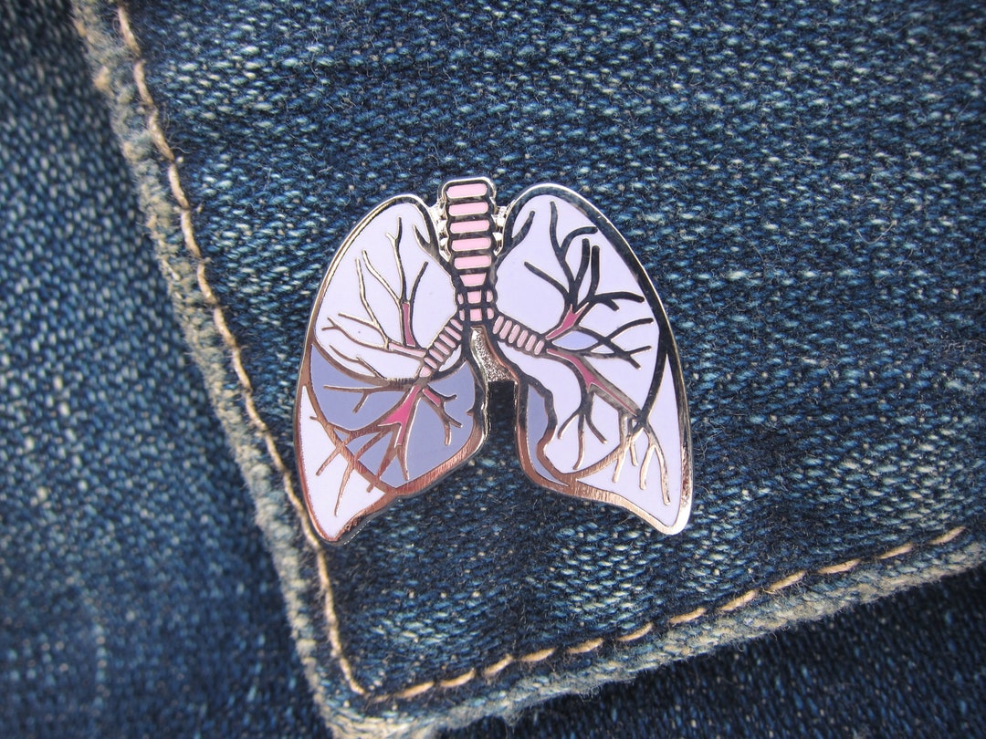 Lungs Enamel Lapel Pin- EP108- Lungs, Asthma, Respiratory, and Anatomy ...