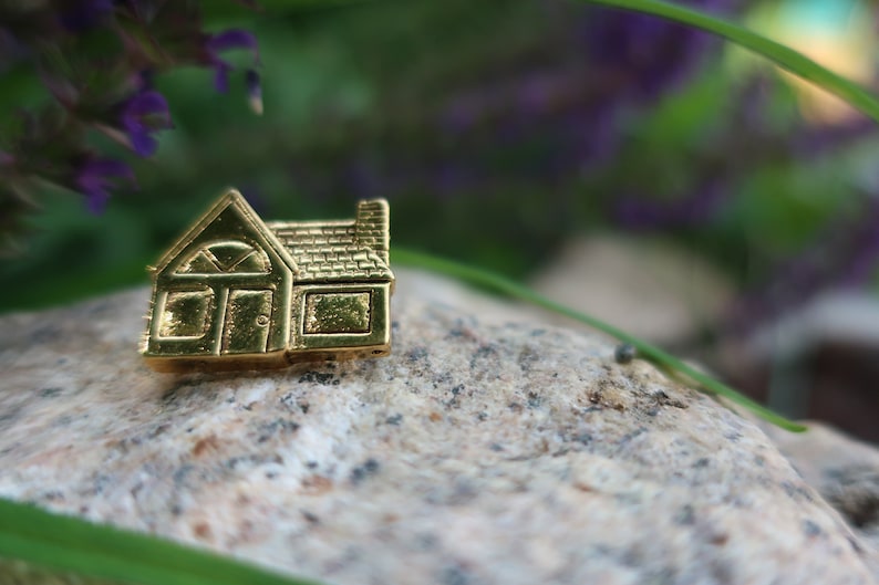 Gold House Lapel Pin CC613G House Home Realty and House - Etsy