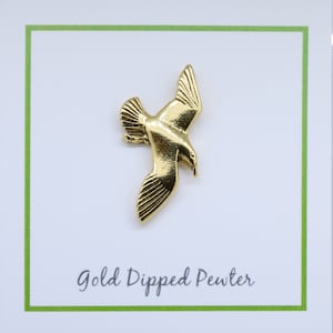 Seagull Gold Dipped Pewter Lapel Pin- CC119G- Seagull, Beach, Seaside ...