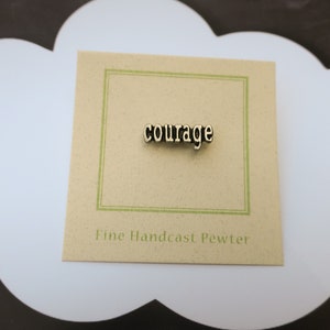 Courage Lapel Pin- CC403- Courage, Brave, Employee Recognition and ...