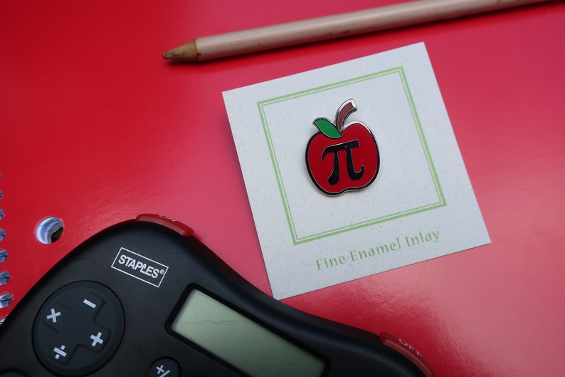 Apple Pi Enamel Lapel Pin EP115 Pi Math Pi Day and Math - Etsy