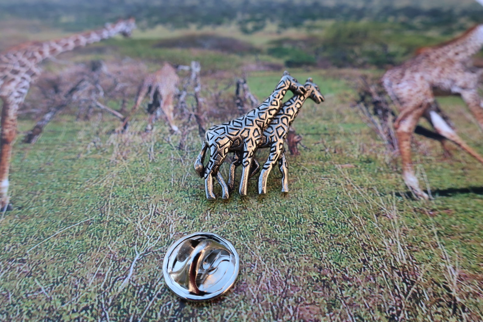 Giraffes Lapel Pin CC252 Safari and Zoo Animal Pins | Etsy