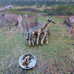 Giraffes Lapel Pin - CC252- Safari and Zoo Animal Pins - Etsy