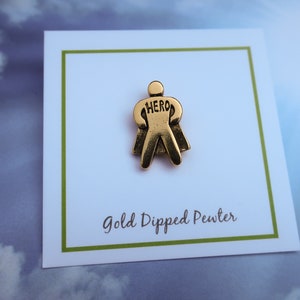 Superhero Gold Dipped Pewter Lapel Pin- CC669G- Recognition and ...