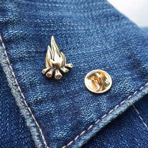 Gold Campfire Lapel Pin- CC520G- Camping, Camp, Fire, Summer, and ...