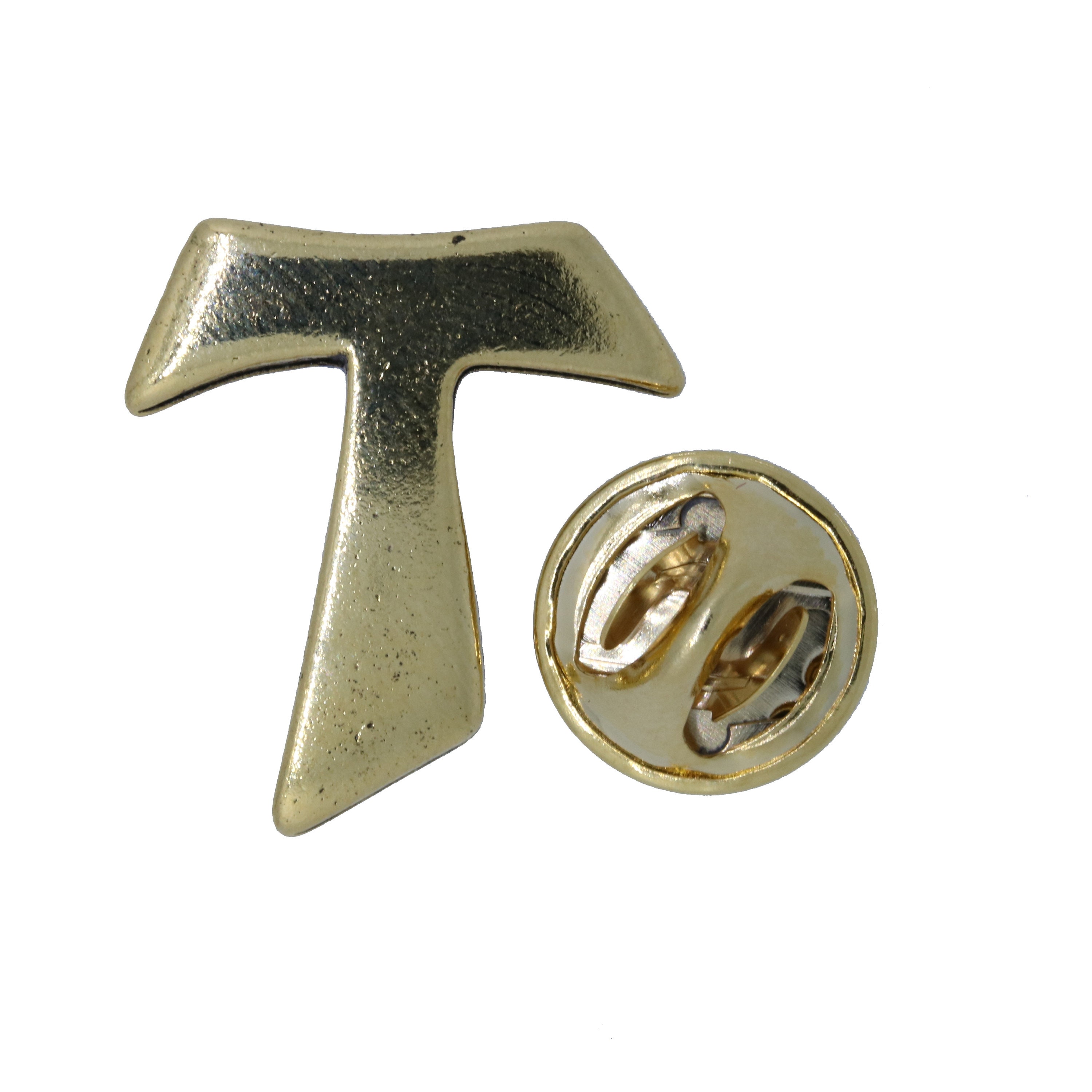 Franciscan Tau Symbol Gold Dipped Pewter Lapel Pin- CC673G- Franciscan ...