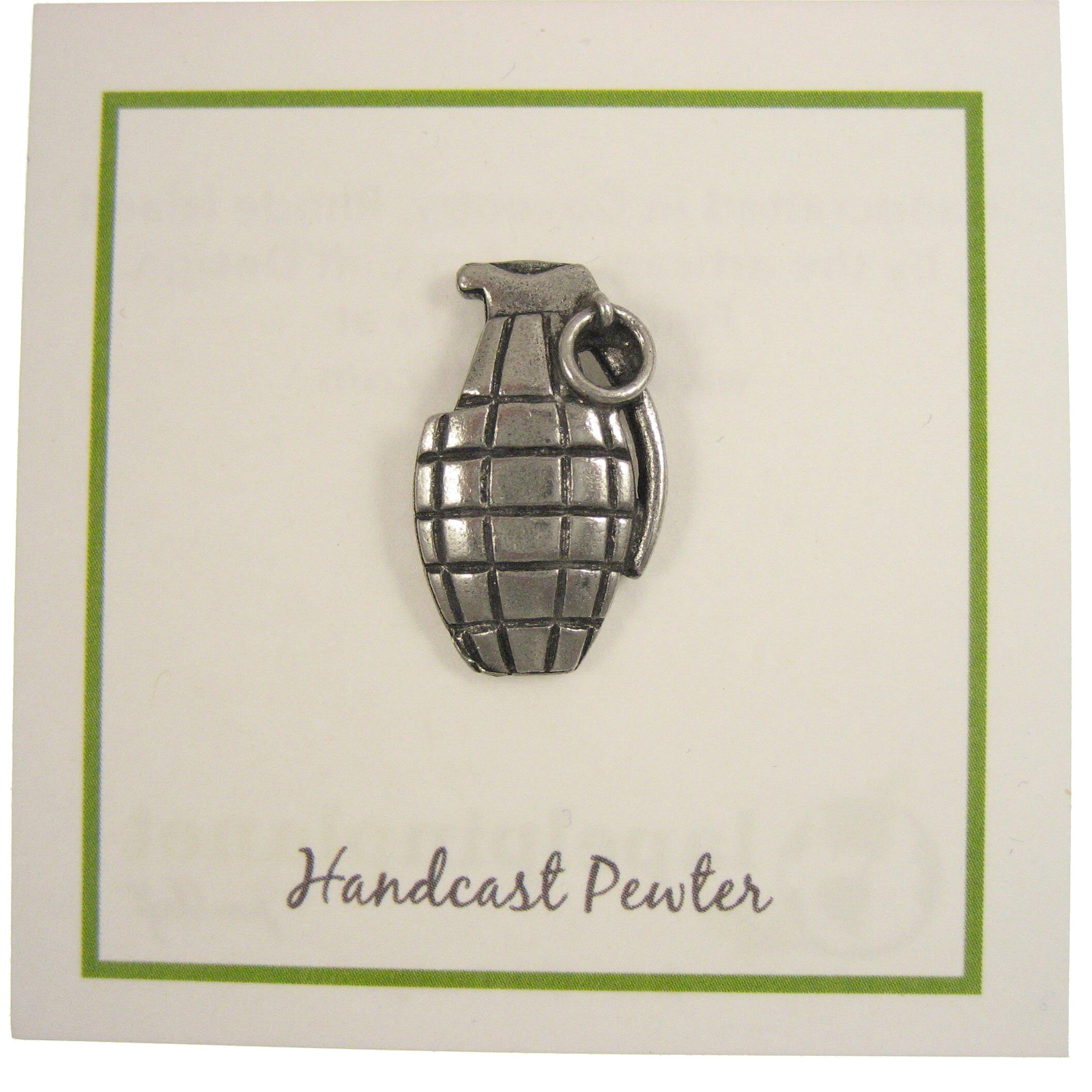 Grenade Pewter Lapel Pin- CC660- Explosives, Weapons, Bombs, War, WWI ...