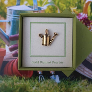 Watering Can Gold Dipped Pewter Lapel Pin- CC161G- Watering Can, Garden ...