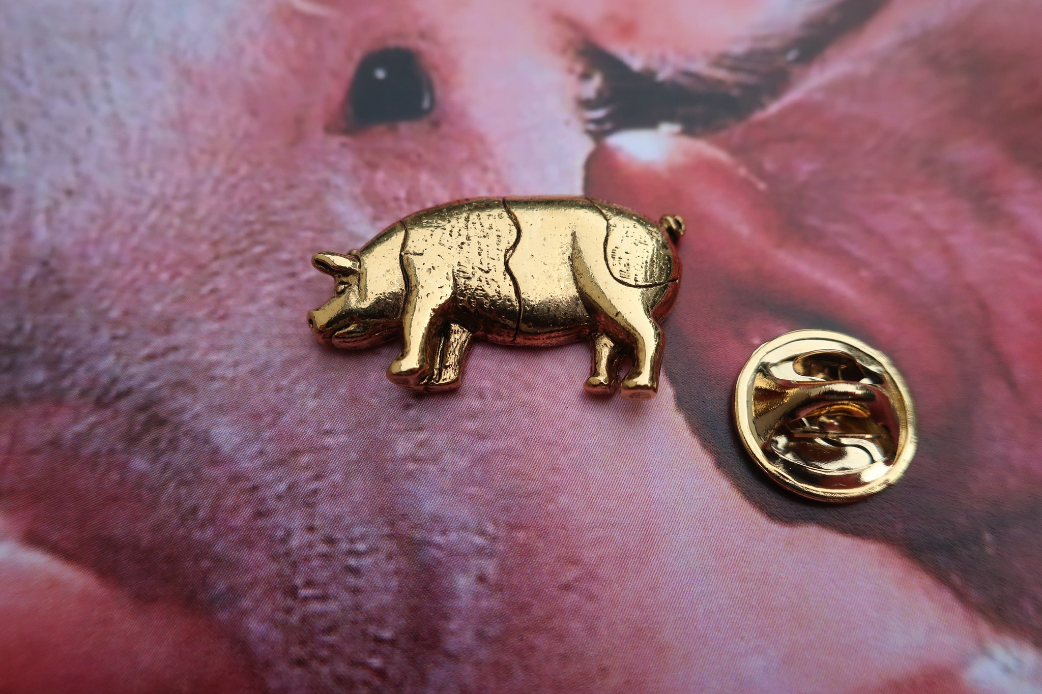 Pig Gold Dipped Pewter Lapel Pin CC102G 4H Livestock Farm | Etsy