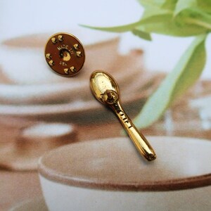 Spoon Gold Dipped Pewter Lapel Pin - CC116G- Kitchen, Cooking, Culinary ...