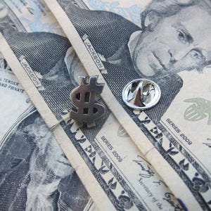 Dollar Sign Lapel Pin - CC430- Dollar Sign, Money, Banker, Investment ...