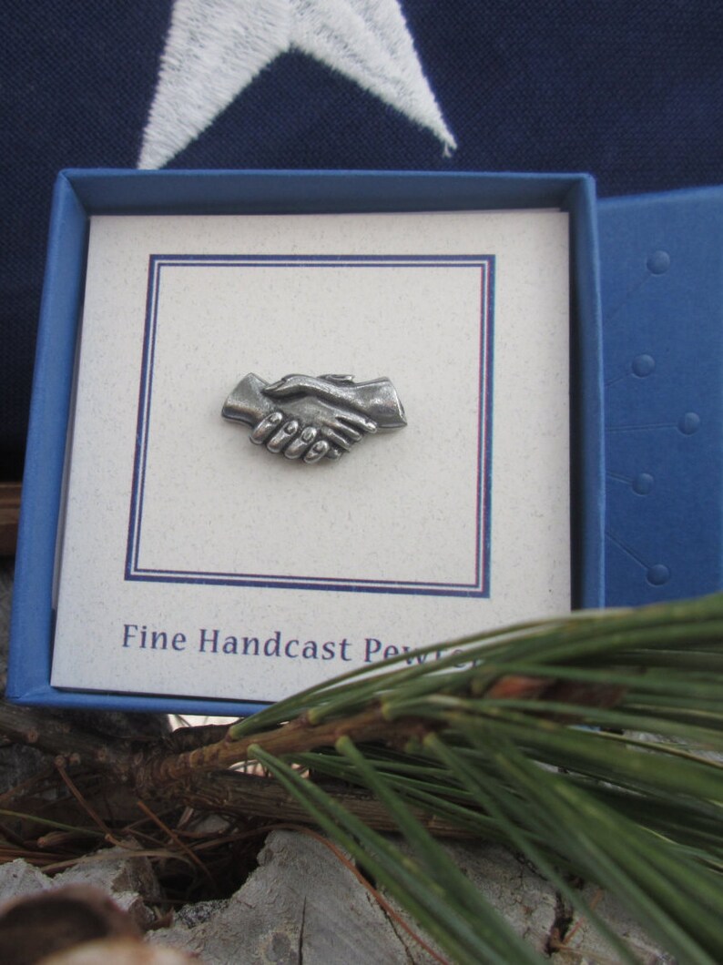 Handshake Lapel Pin CC371 Handshake Agreement Working | Etsy