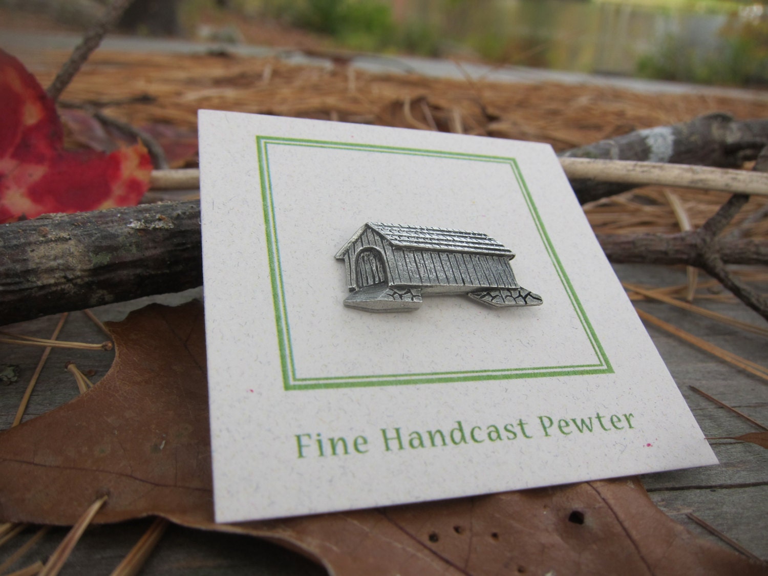 Covered Bridge Lapel Pin CC109 Timber Truss Bridge Enclosed - Etsy