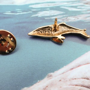 Humpback Whale Gold Dipped Pewter Lapel Pin- CC588G- Humpback Whale ...