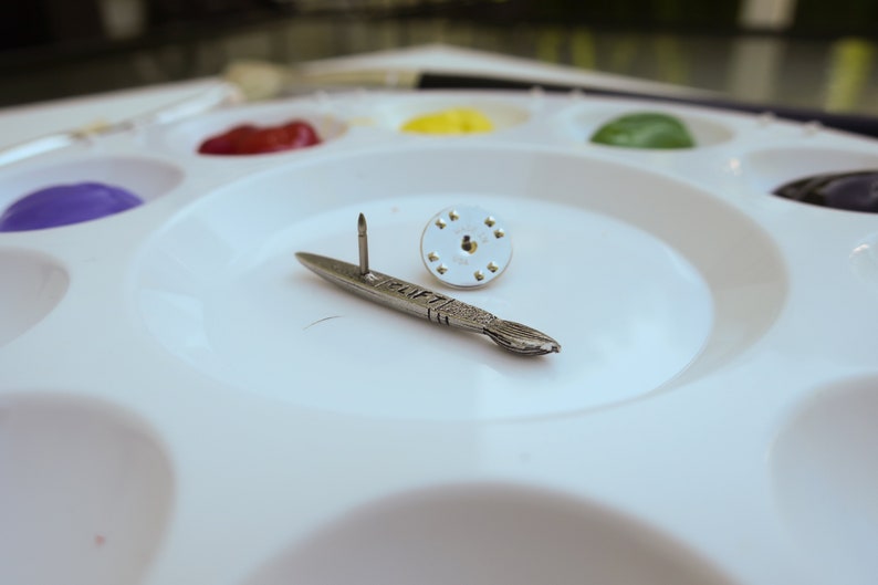 Art Brush Lapel Pin CC429 Art Art Teacher Artist Paint | Etsy