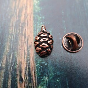 Redwood Cone Copper Dipped Pewter Lapel Pin- CC461C- Red Wood Pine Cone ...