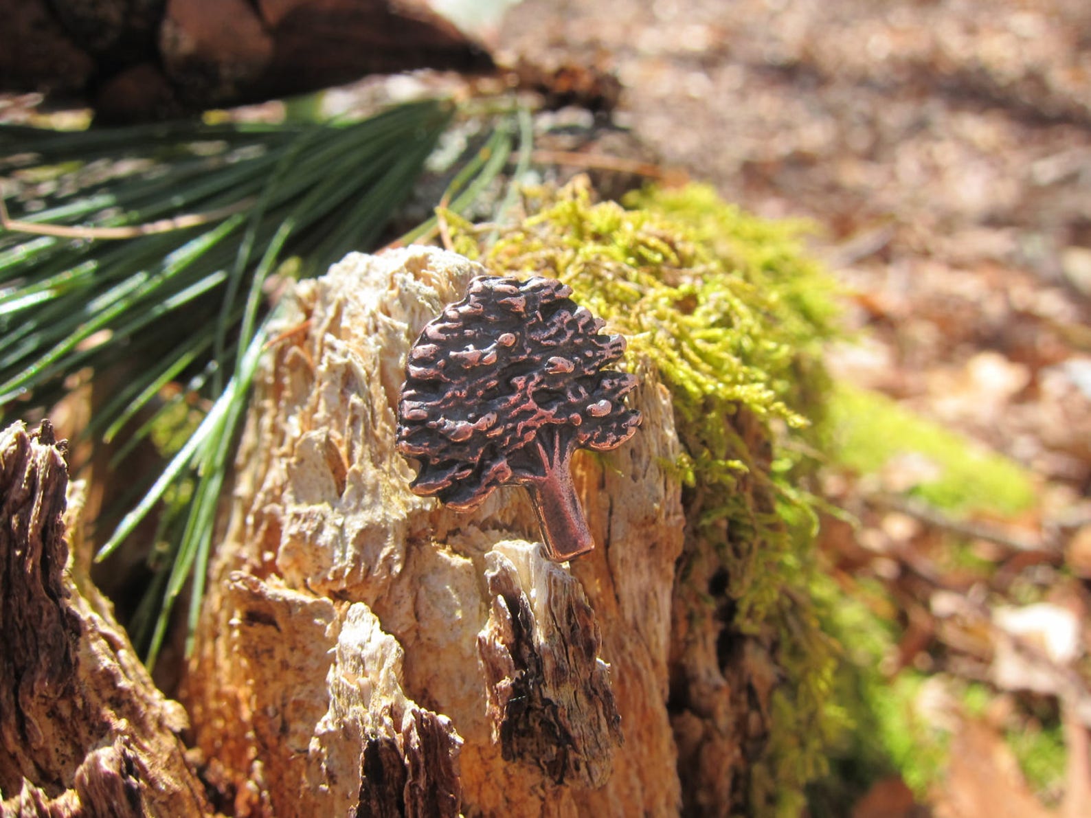 Copper Oak Tree Lapel Pin CC363C Oak Tree Nature and | Etsy