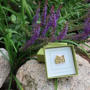 Gold House Lapel Pin- CC613G- House, Home, Realty, and House Warming ...