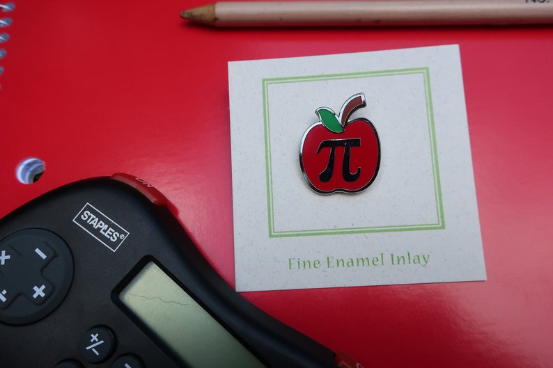 Apple Pi Enamel Lapel Pin EP115 Pi Math Pi Day and Math - Etsy