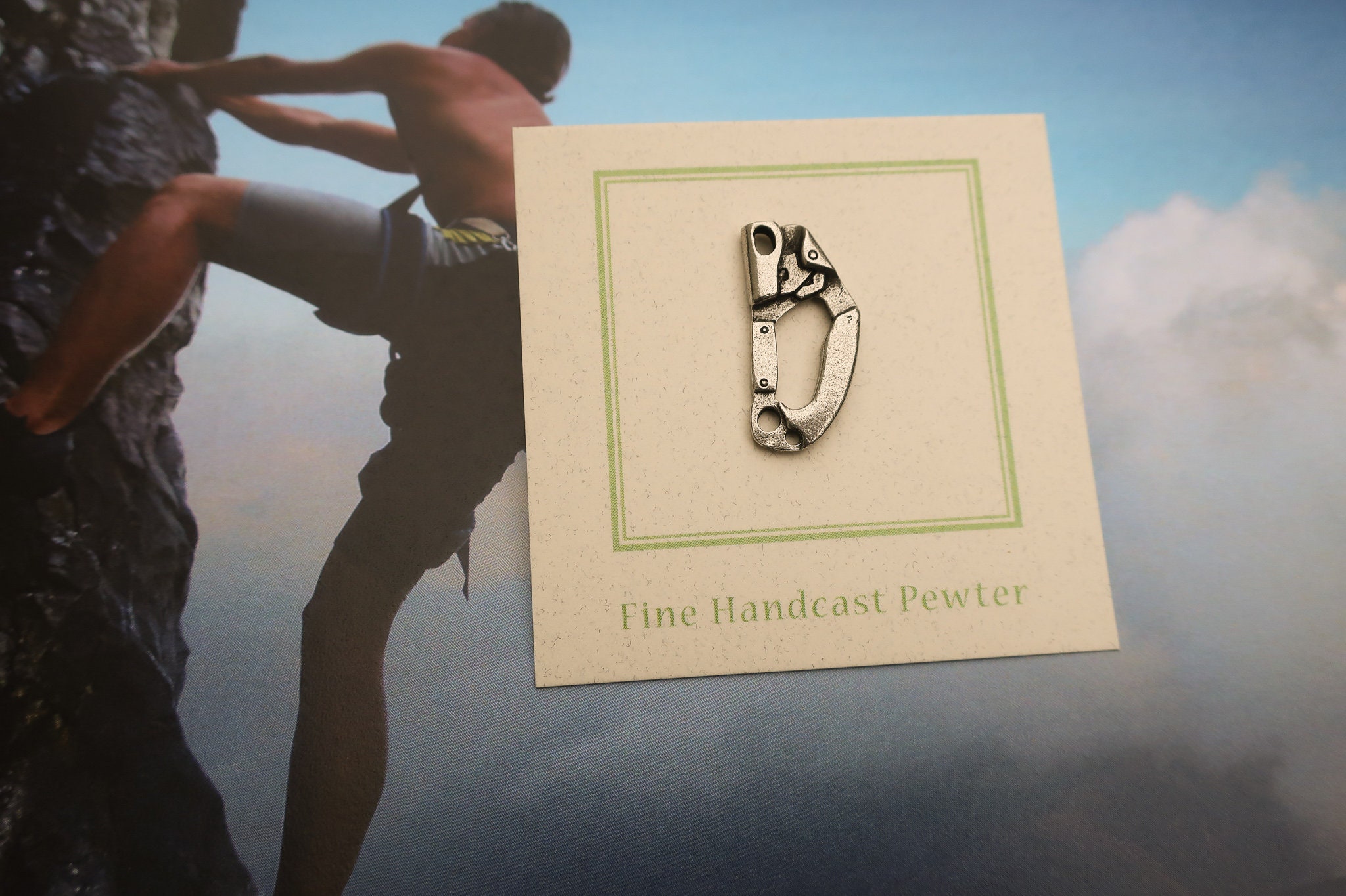 Climbing Ascender Pewter Lapel Pin CC627 Climbing Rock | Etsy