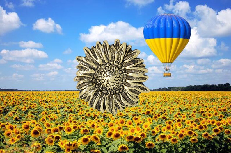 Gold Sunflower Lapel Pin CC271G Sunflower Garden and - Etsy