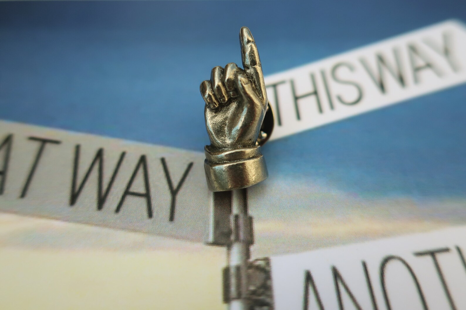 Pointing Finger Pewter Lapel Pin - CC178- This Way, Hands, Number 1 ...